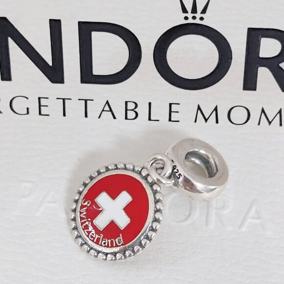 Pandora | Jewelry | Pandora Switzerland Flag Dangle Charm Exclusive ...